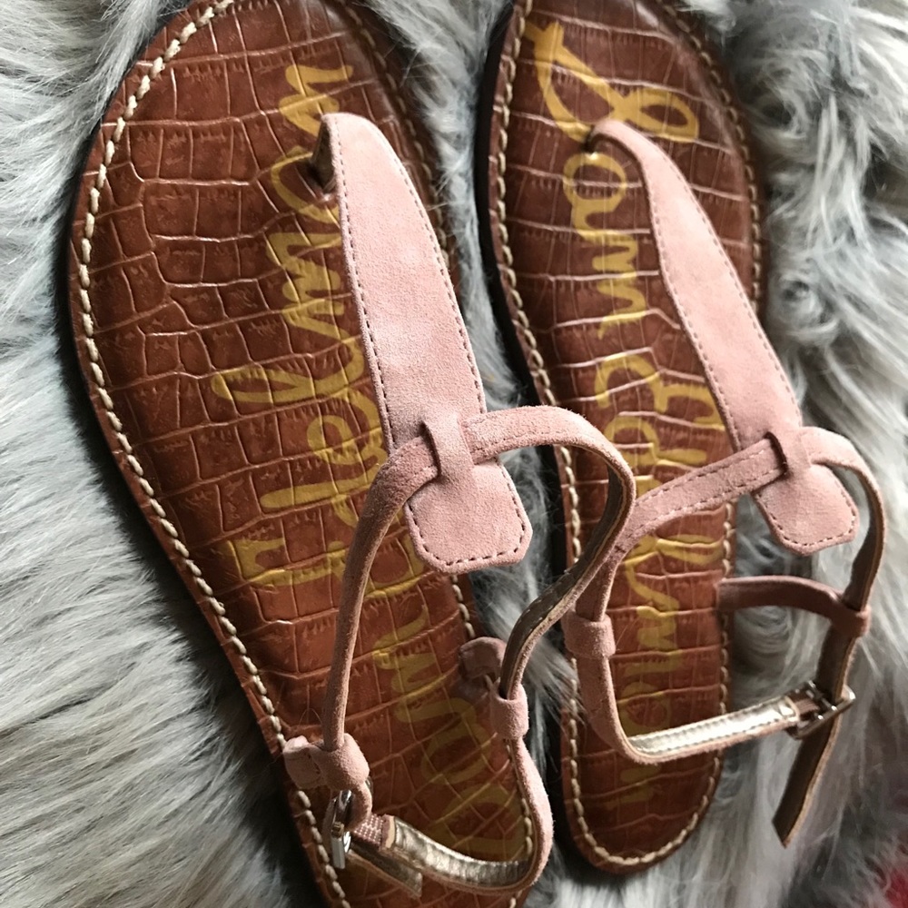 Gigi Pink Peach Pastel Suede Gladiator Sandal - Gem